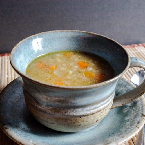 Easy Chicken and Barley Broth - Farmersgirl Kitchen