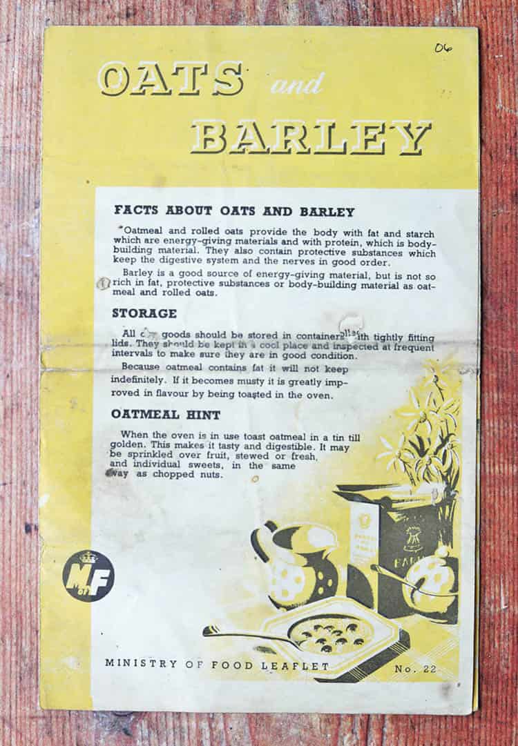 WW2 Ration Book Porridge (Oatmeal) - Farmersgirl Kitchen