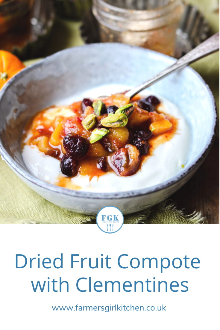 Dried Fruit Compote with Clementines - Farmersgirl Kitchen