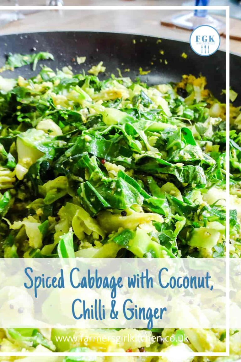 Spiced Cabbage with Coconut, Chilli and Ginger - Farmersgirl Kitchen