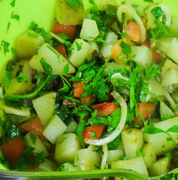 Syrian Potato Salad - Farmersgirl Kitchen