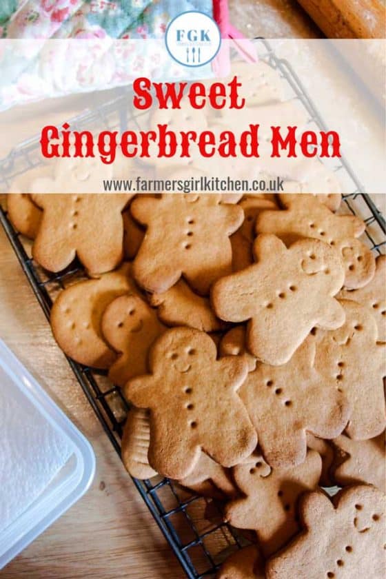 Sweet Gingerbread Men Biscuits - Farmersgirl Kitchen