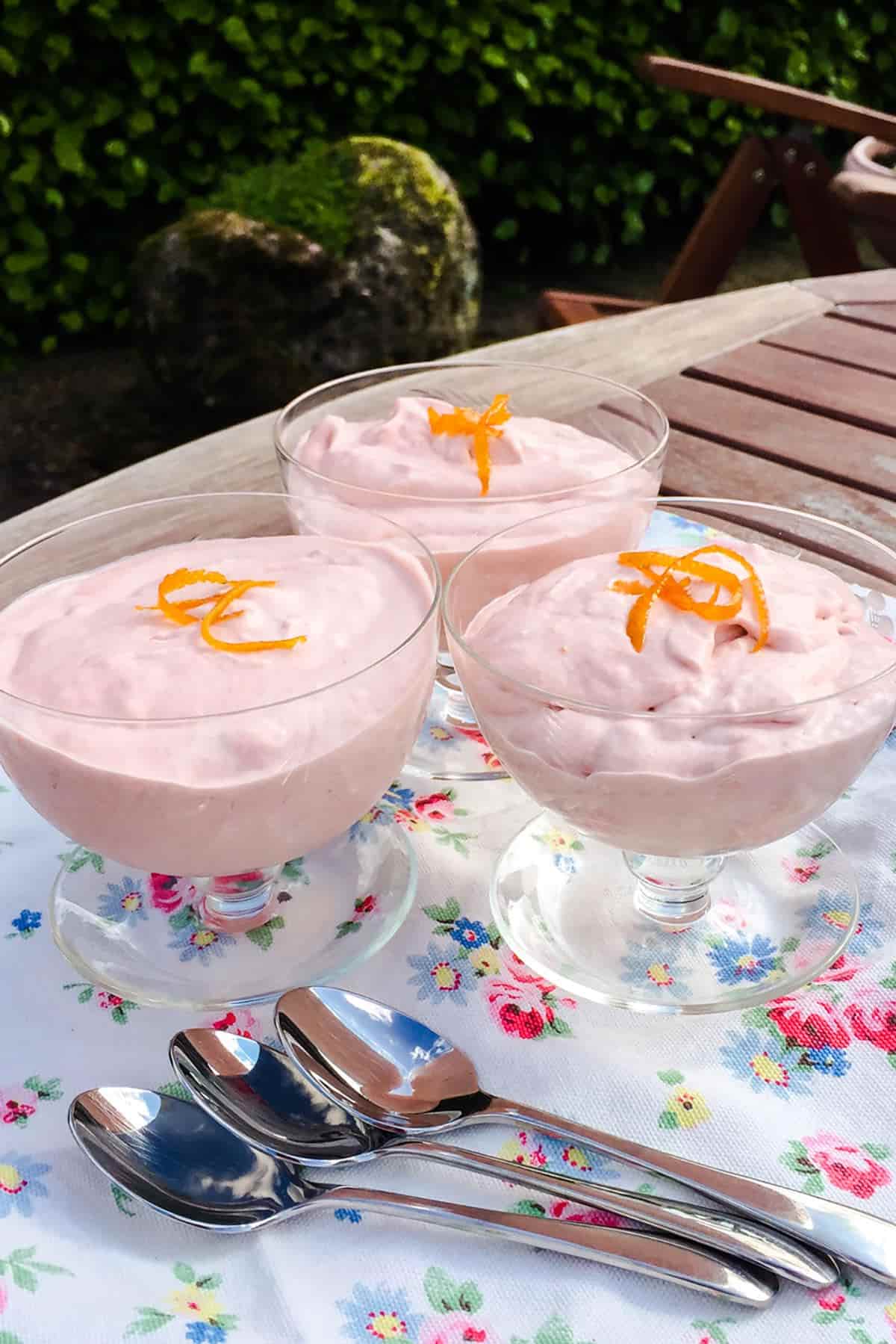 Rhubarb and Orange Fool Dessert - Farmersgirl Kitchen