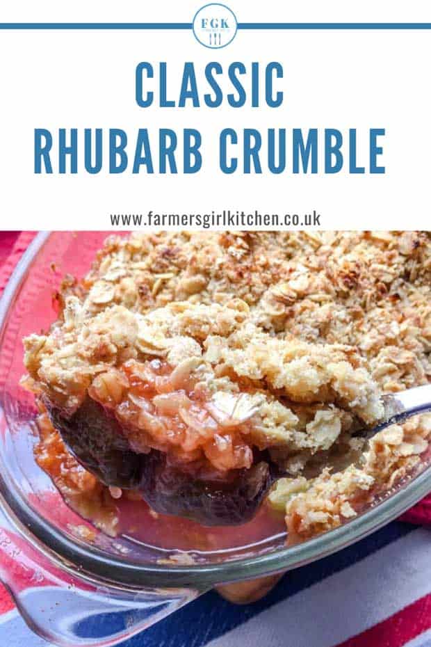 How to make Classic Rhubarb Crumble | Farmersgirl Kitchen