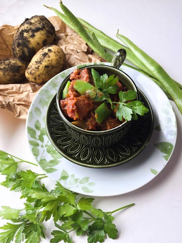 Slow Cooker Chorizo, Potato and Runner Bean One Pot | Farmersgirl Kitchen