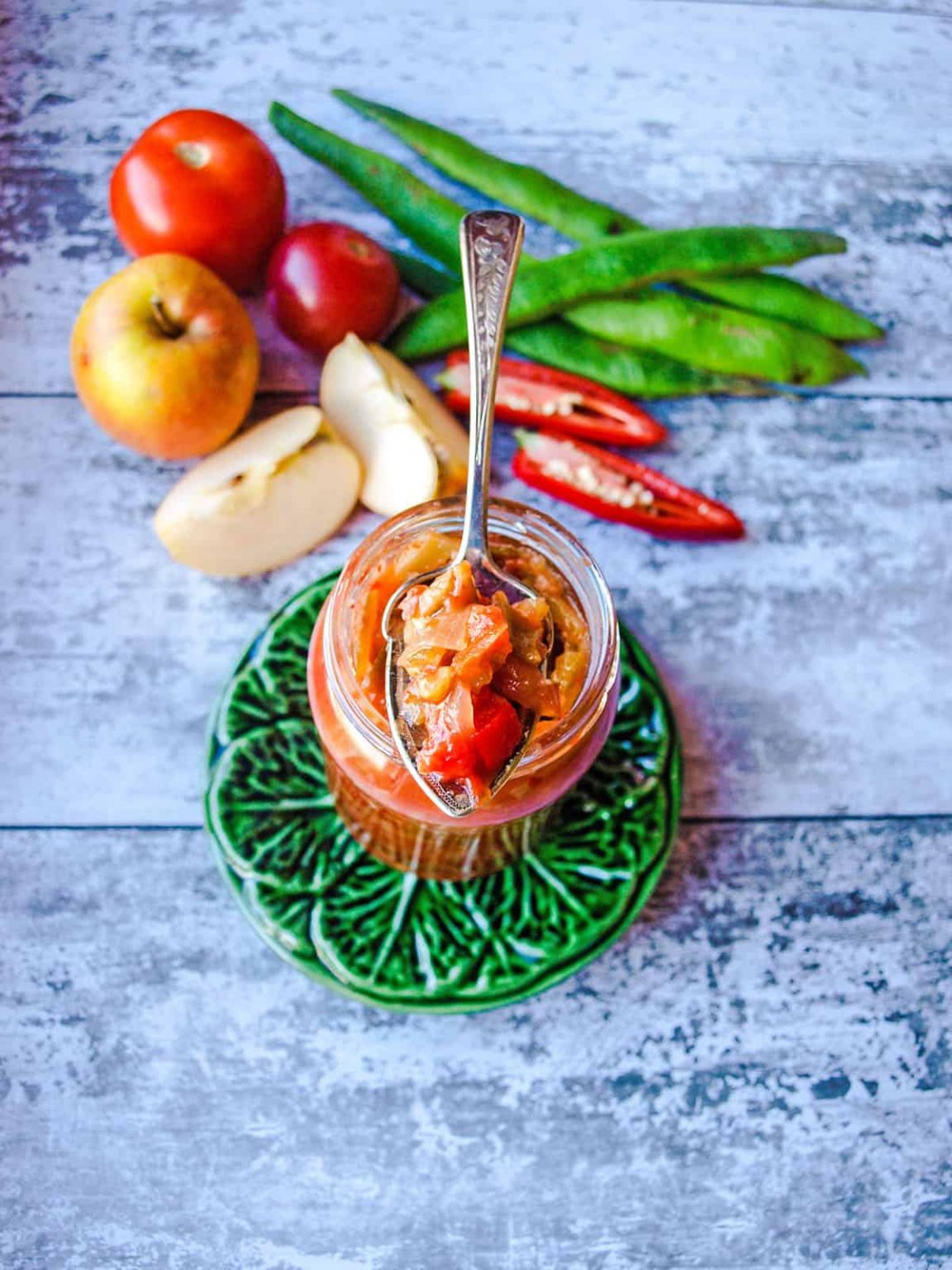 Runner Bean Chutney with Tomato & Chilli - Farmersgirl Kitchen