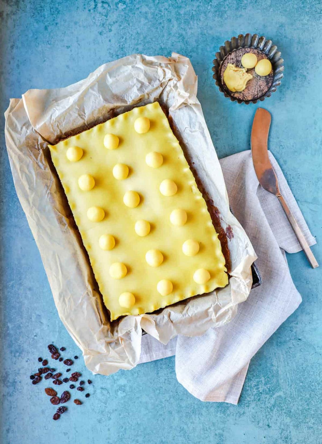 Simnel Traybake Cake (Slice) - Farmersgirl Kitchen