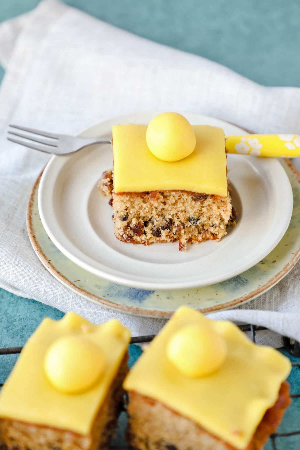 Simnel Traybake Cake (Slice) - Farmersgirl Kitchen