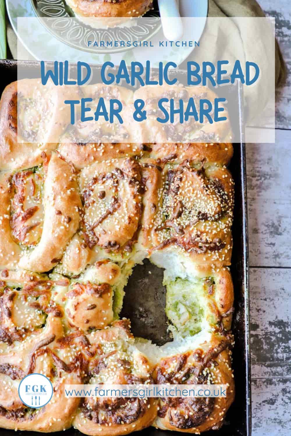 Wild Garlic Bread Tear & Share - Farmersgirl Kitchen