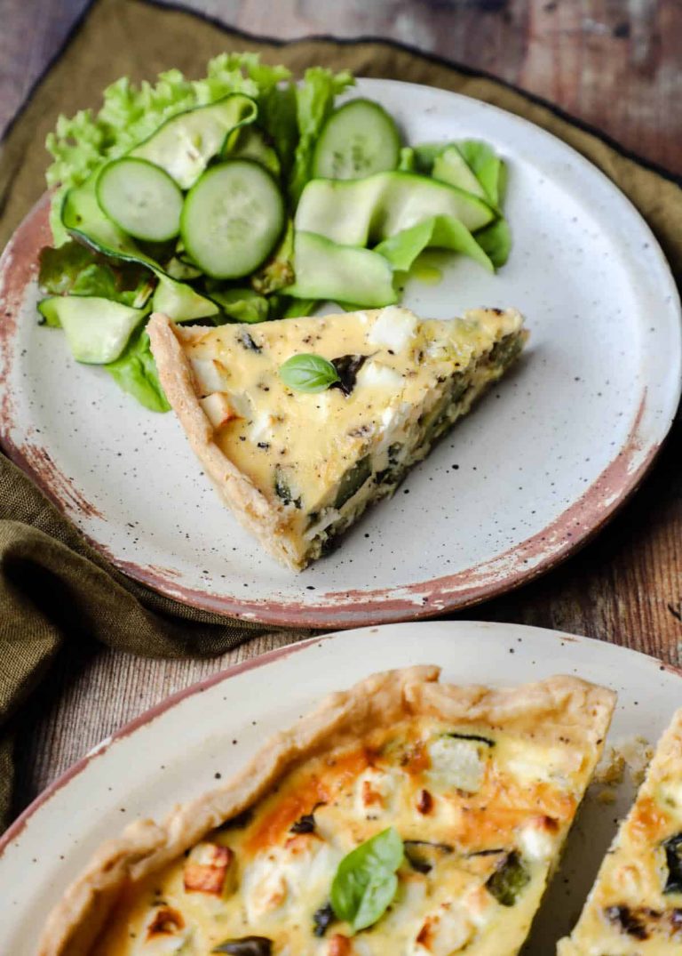 Courgette and Feta Tart with Herbs - Farmersgirl Kitchen