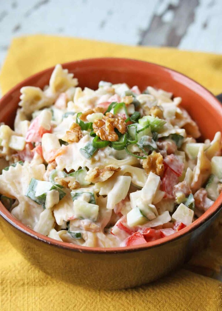 Sweet Chilli Pasta Salad - Farmersgirl Kitchen