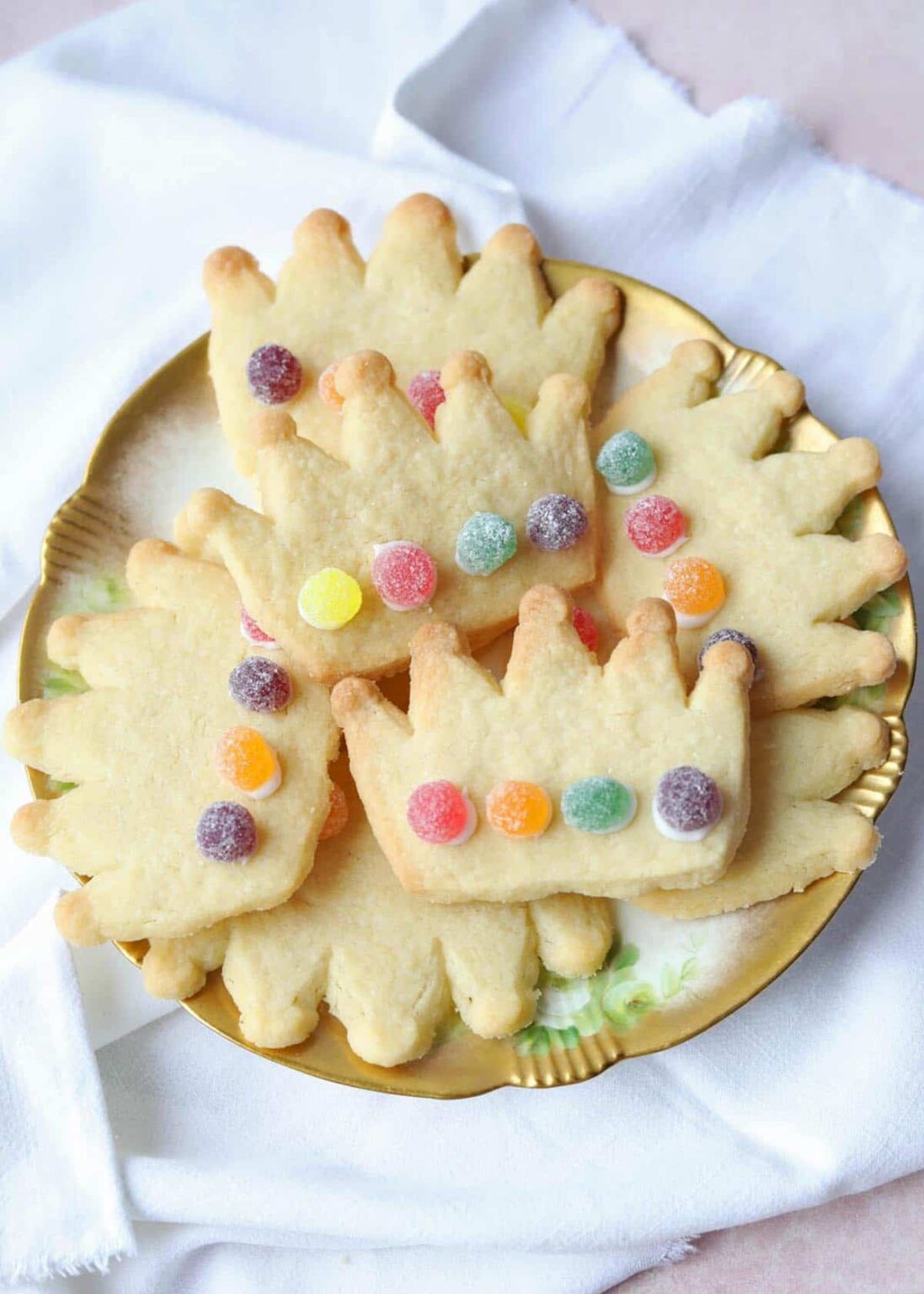 Coronation Cookies (Shortbread Crowns) - Farmersgirl Kitchen