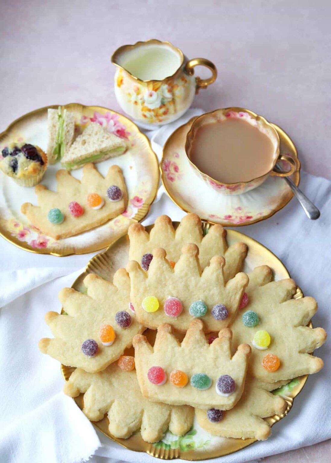 Coronation Cookies (Shortbread Crowns) - Farmersgirl Kitchen