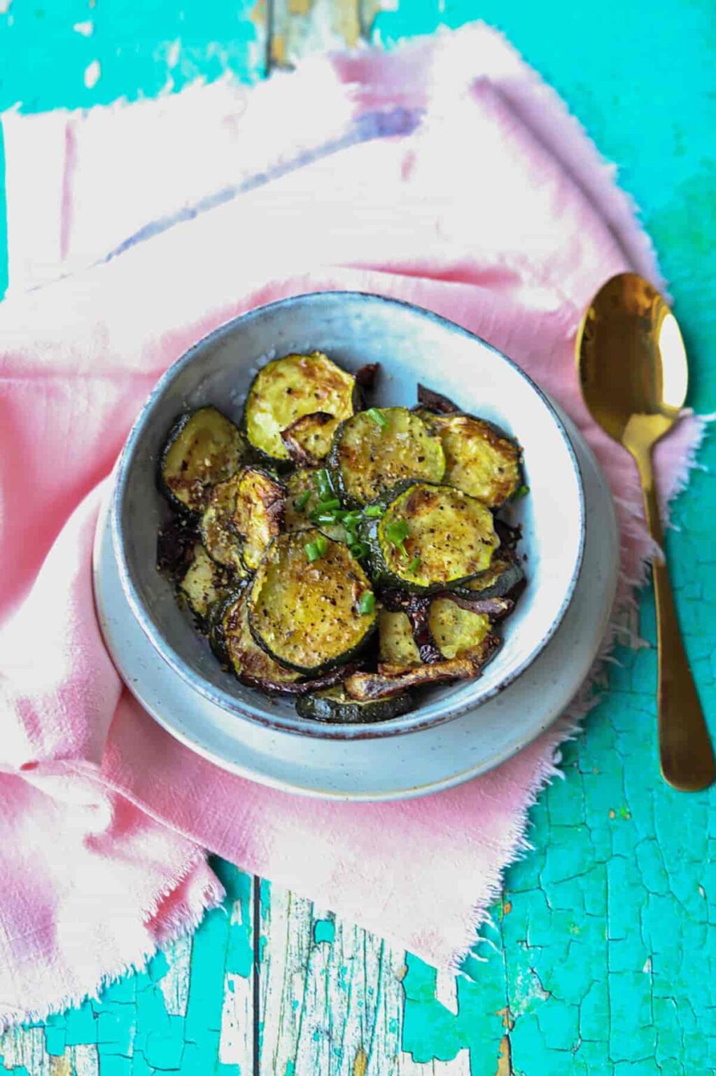 Air Fryer Courgettes with Garlic and Lime - Farmersgirl Kitchen