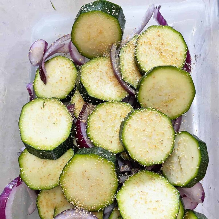 Air Fryer Courgettes with Garlic and Lime - Farmersgirl Kitchen