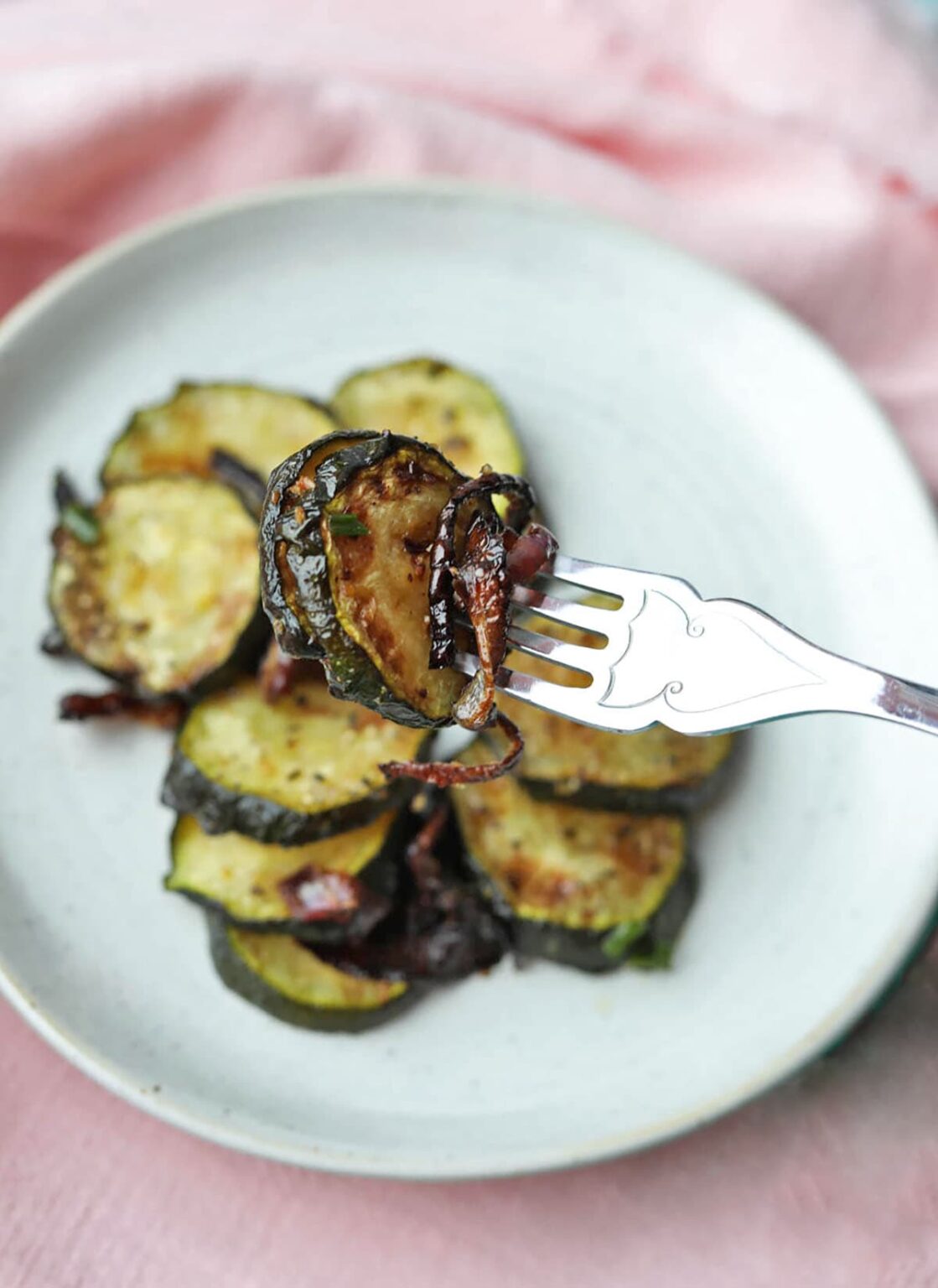 Air Fryer Courgettes with Garlic and Lime - Farmersgirl Kitchen