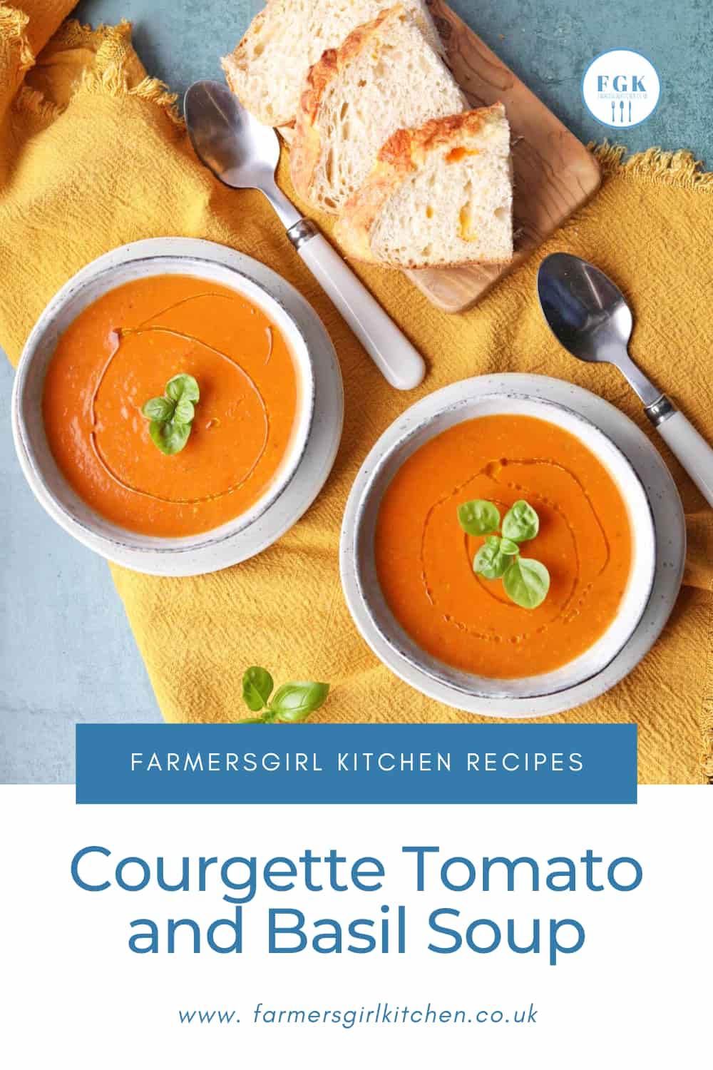 Courgette Tomato and Basil Soup - Farmersgirl Kitchen