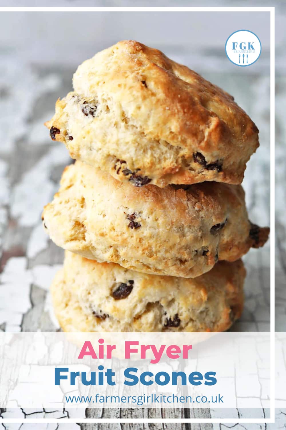 Air Fryer Fruit Scones - Farmersgirl Kitchen