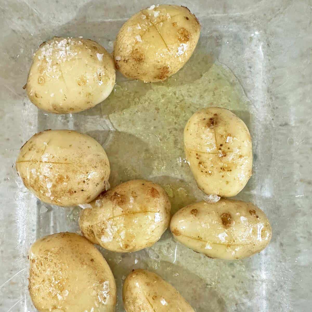 Air Fryer Mini Baked Potato Canapes - Farmersgirl Kitchen