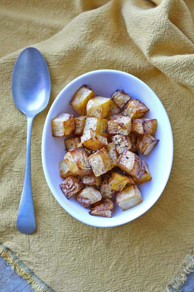 Air Fryer Roasted Swede - Farmersgirl Kitchen