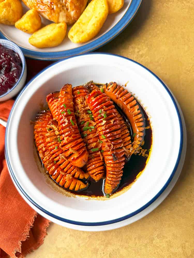 HASSELBACK CARROTS WITH BROWN SUGAR GLAZE - Farmersgirl Kitchen